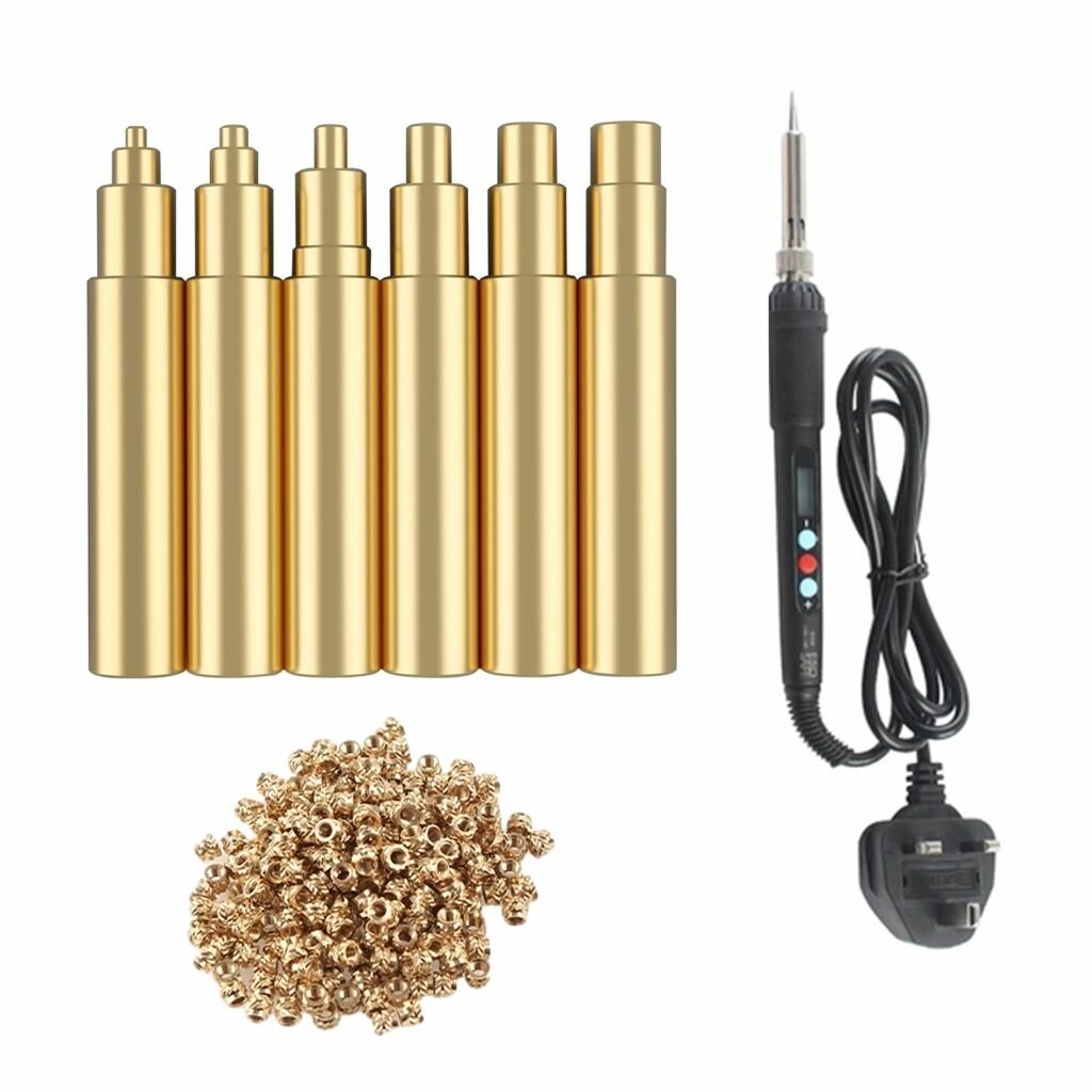 Аксессуары для 3D-принтера, (1 комплект) гайковертная головка, терморегулирующая вставная головка, паяльная головка со 100 гайками-с паяльником британского стандарта