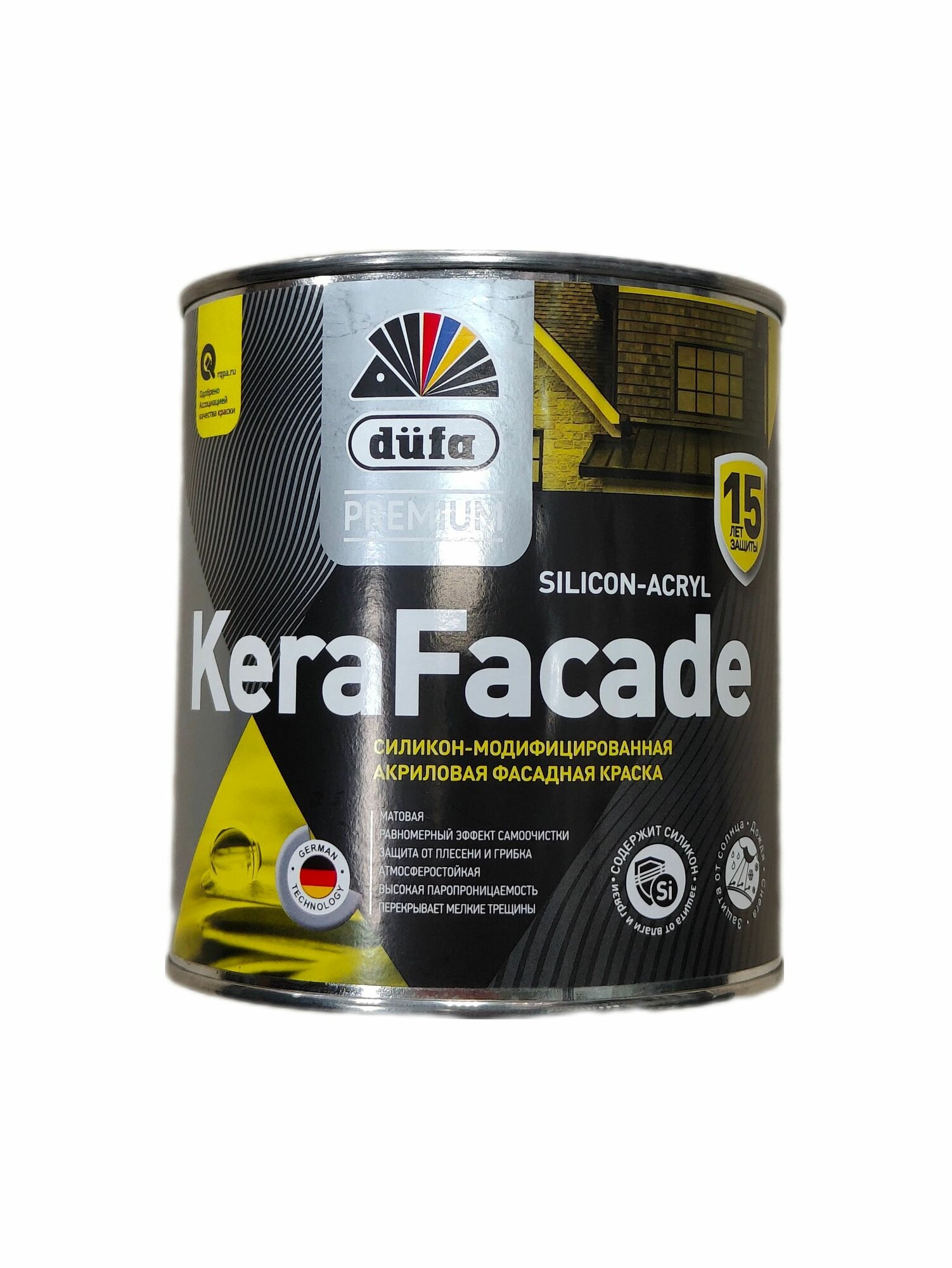 Акриловая силикон-модифицированная фасадная краска dufa Premium KERAFACADE 0,9л.