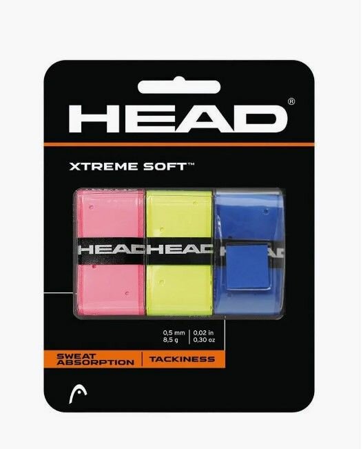 Овергрип Head Xtreme Soft (мультиколор).285104-YW, 0.5 мм, 3 шт