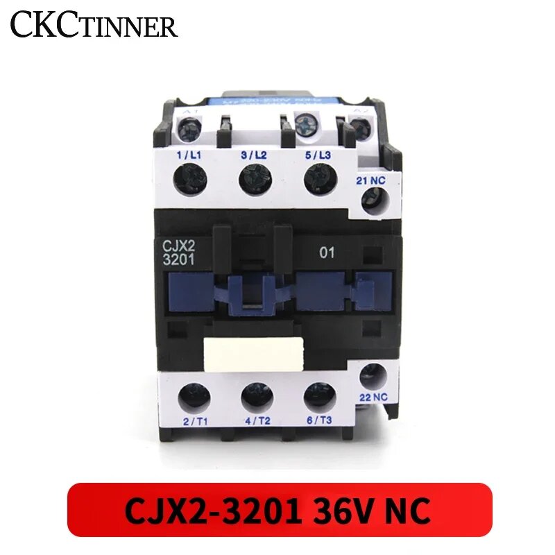 Контактор CJX2-32 переменного тока 32A черный CJX2-3201 36V NC