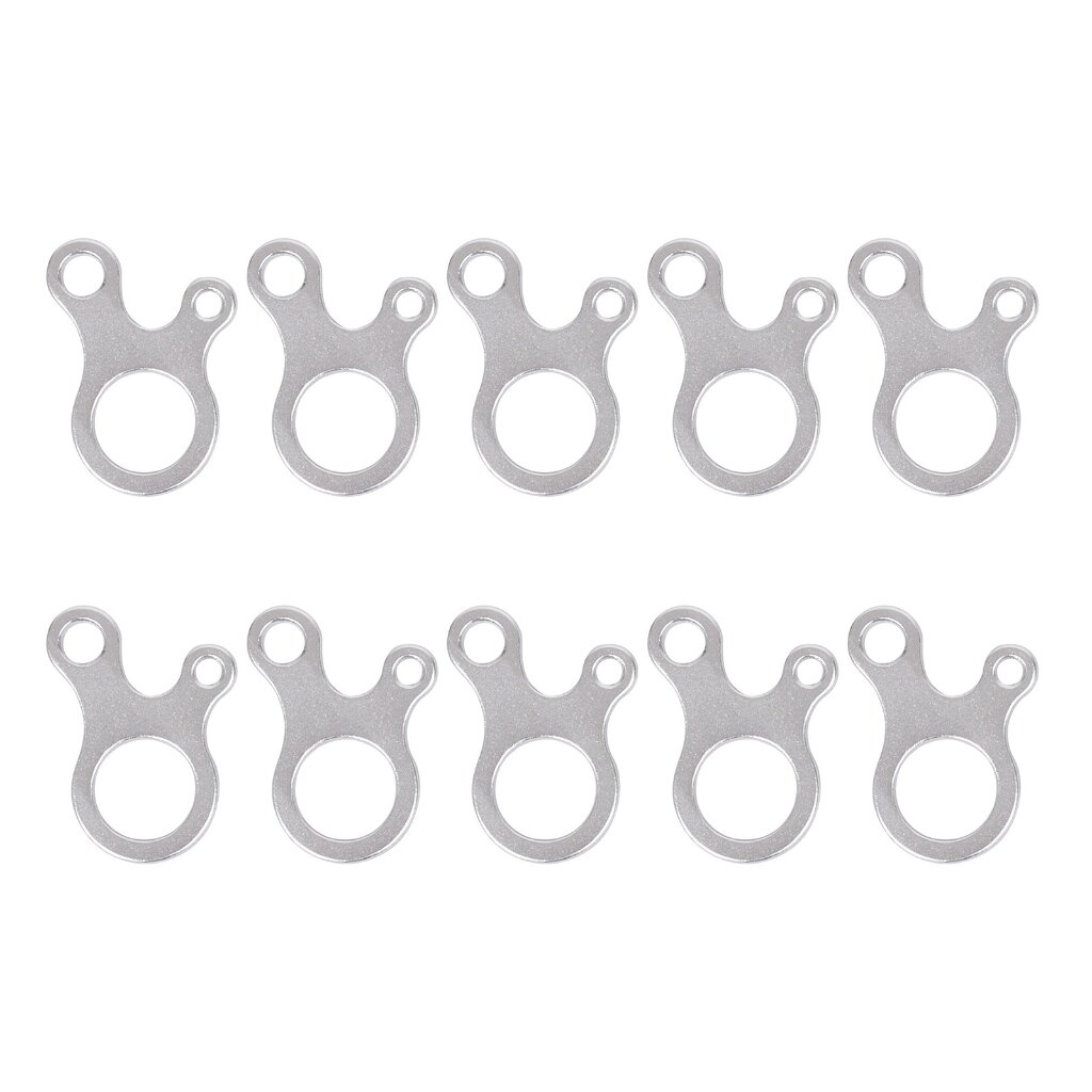 1 комплект из 10 предметов, с пряжкой для аксессуаров, пряжка-улитка из алюминиевого сплава, противоскользящая пряжка-серебристый