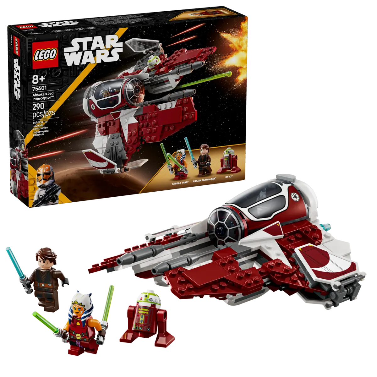 Конструктор LEGO Star Wars 75401 Джедайский перехватчик Асоки, 290 дет.