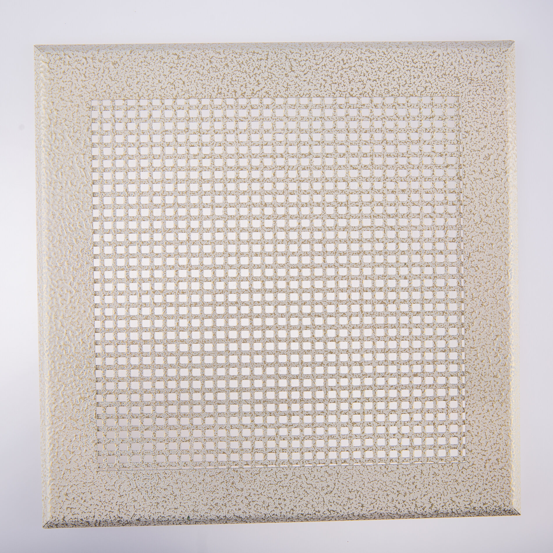 Решетка вентиляционная 300х300мм металлическая на магнитах, кружок, антик белый