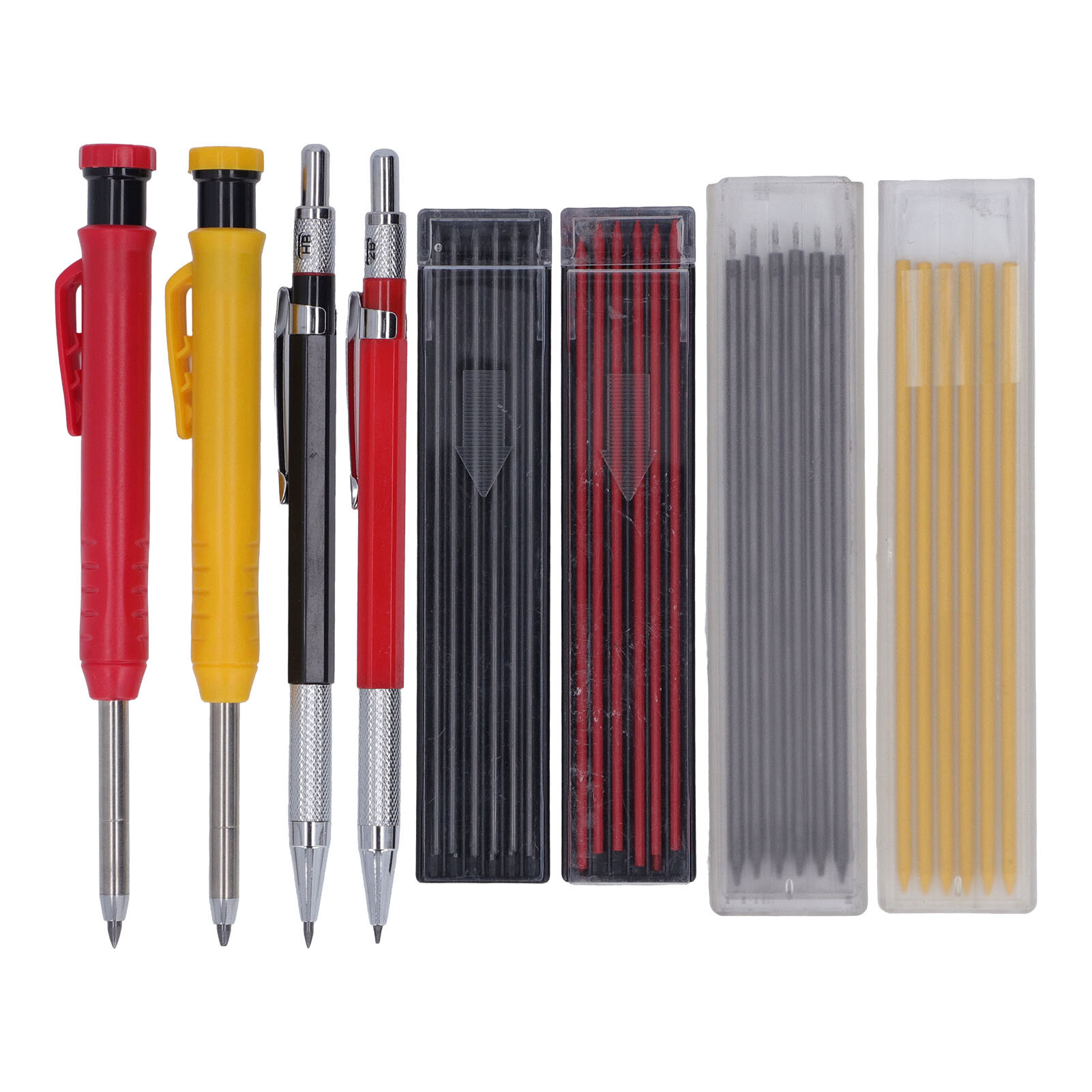Набор механических карандашей для столяров с 40 запасками, удобное использование, глубокие отверстия, набор для деревообработки