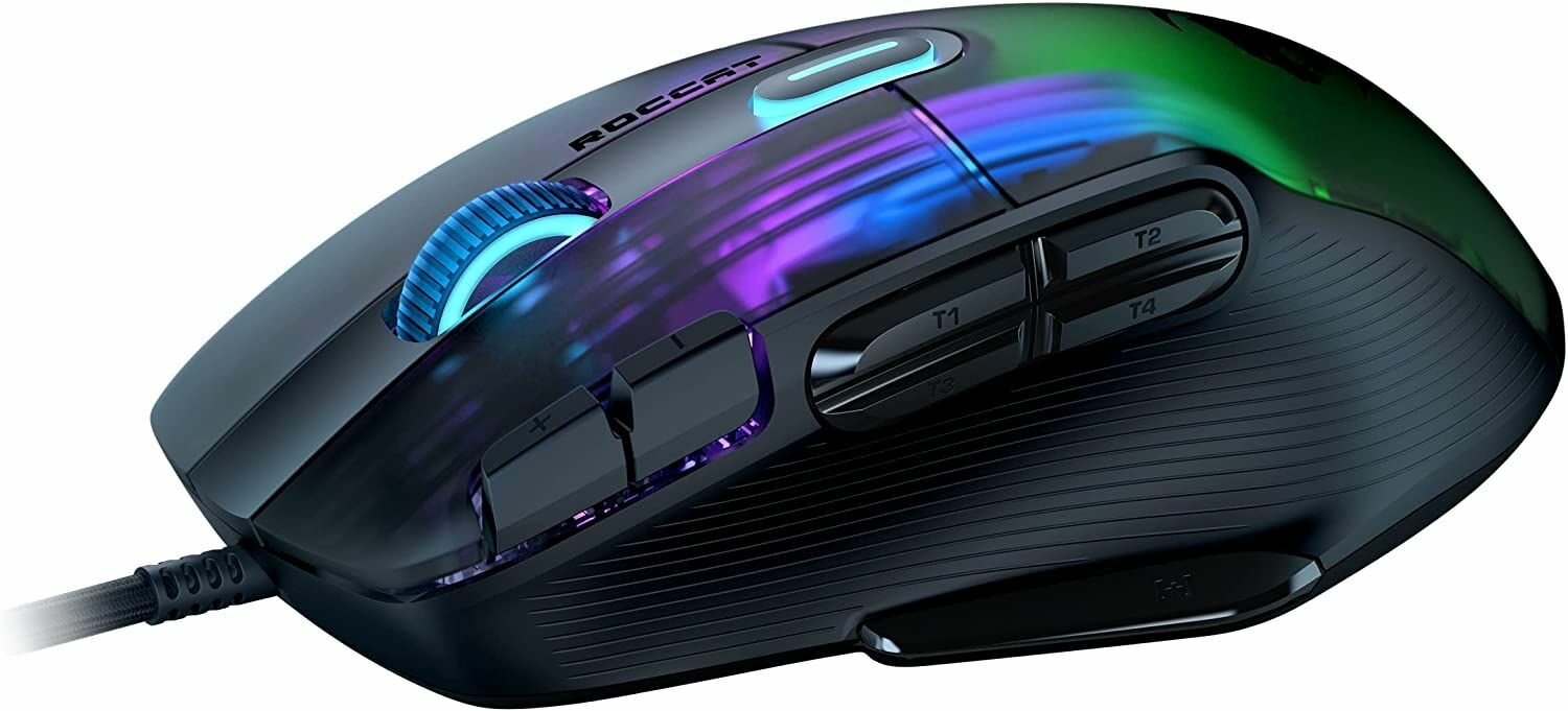 Roccat Kone X-PИгровая мышь с 3D - освещением с оптическим датчиком 19K DPI, черная