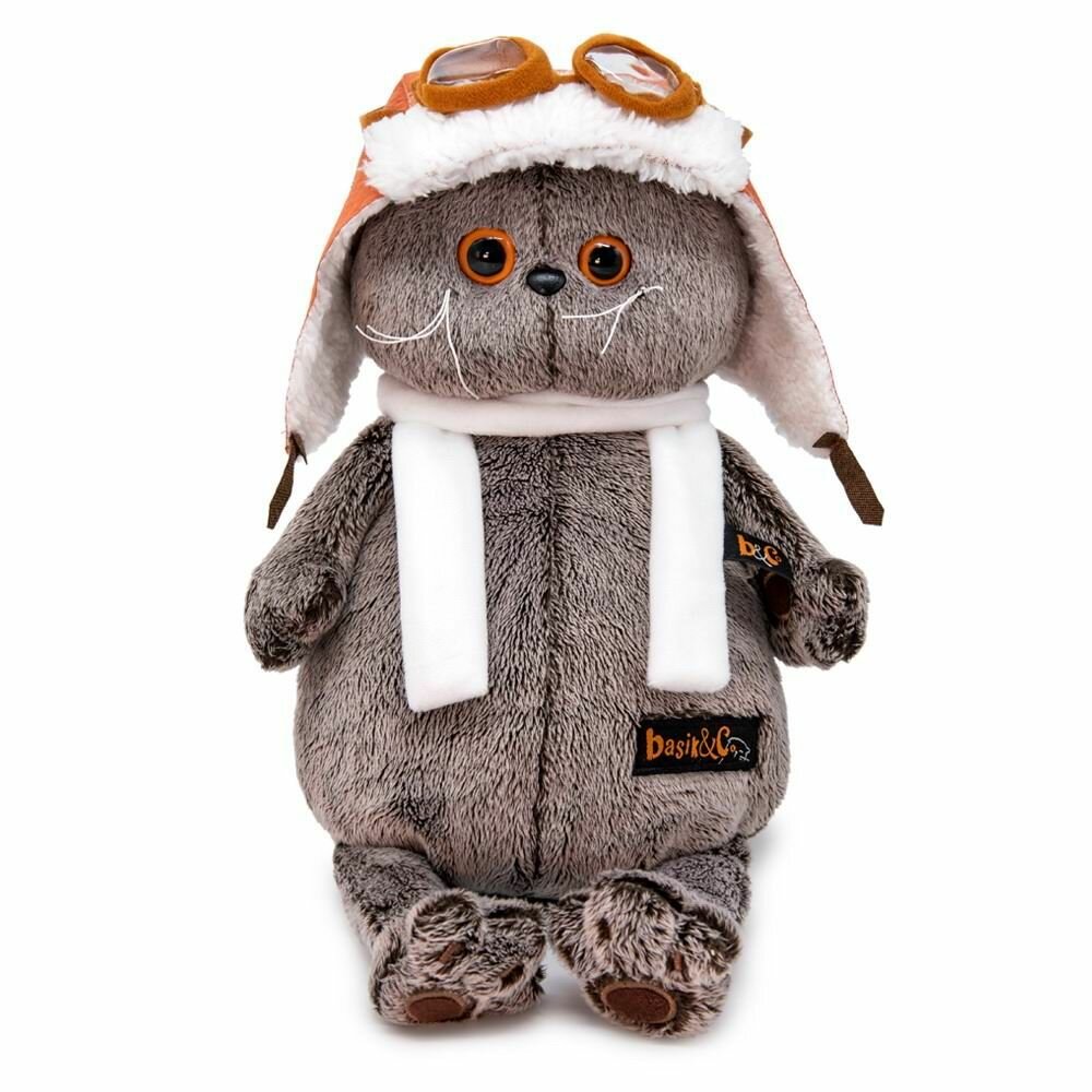 Мягкая игрушка BUDI BASA "Басик", в шлеме и шарфе, 19 см (Ks19-009)