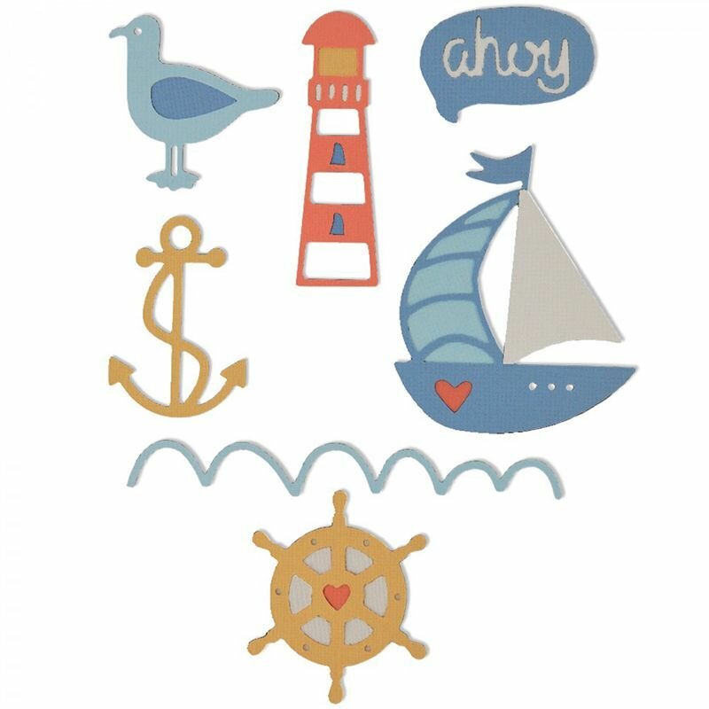 Набор ножей Sizzix "Thinlits Die Set", Nautical by My Life Handmade, для вырубки, 7 шт