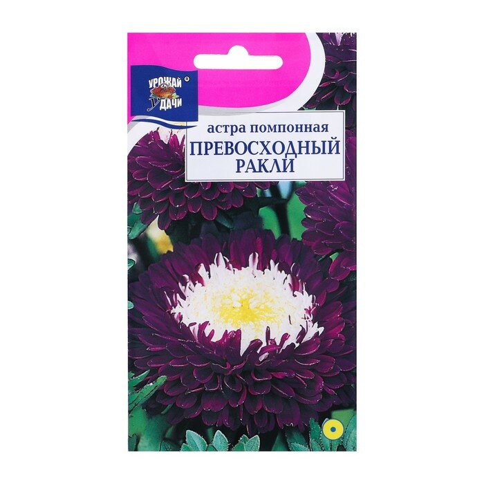 Семена цветов Астра помпонная «Превосходный Ракли», 0.2 г, «урожай удачи»