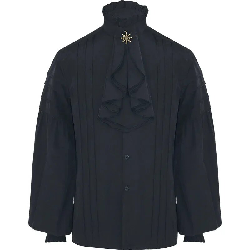 Мужской костюм Средневековья Черный, М, Black