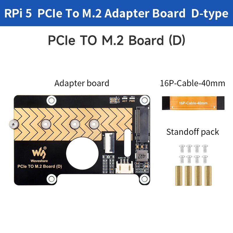 Адаптер PCIe M.2 для Raspberry Pi 5 (D)