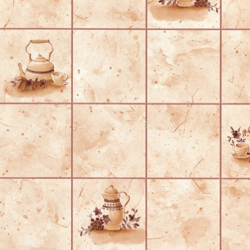 Пленка Alkor 380-0090 45см*2м кафель чайники бежевые