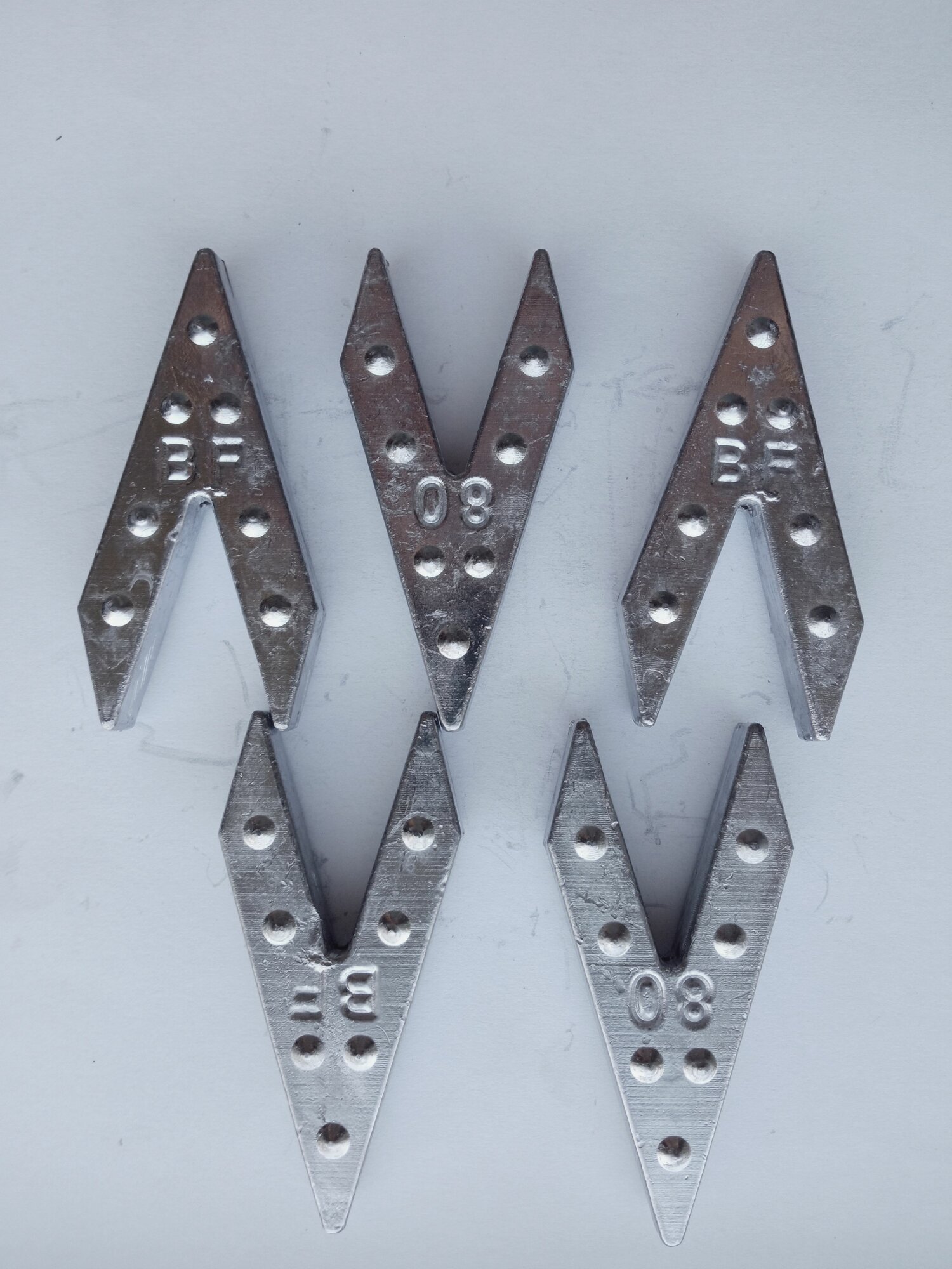 Купить Груз Ласточкин хвост (макушатник) 80 г. 5 шт