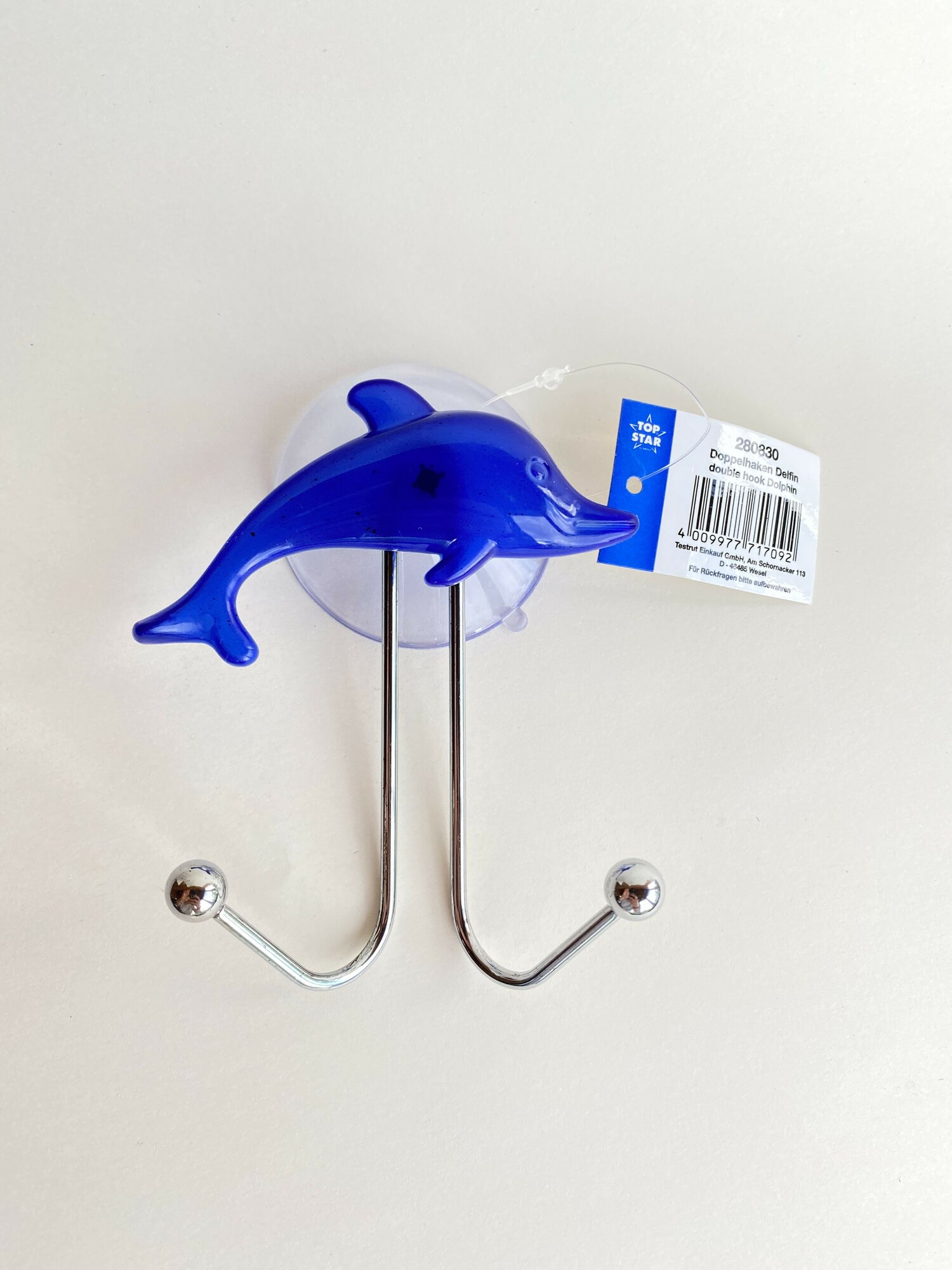 Крючок двойной, для полотенец на вакуумной присоске, производства компании Testrut ( Германия)