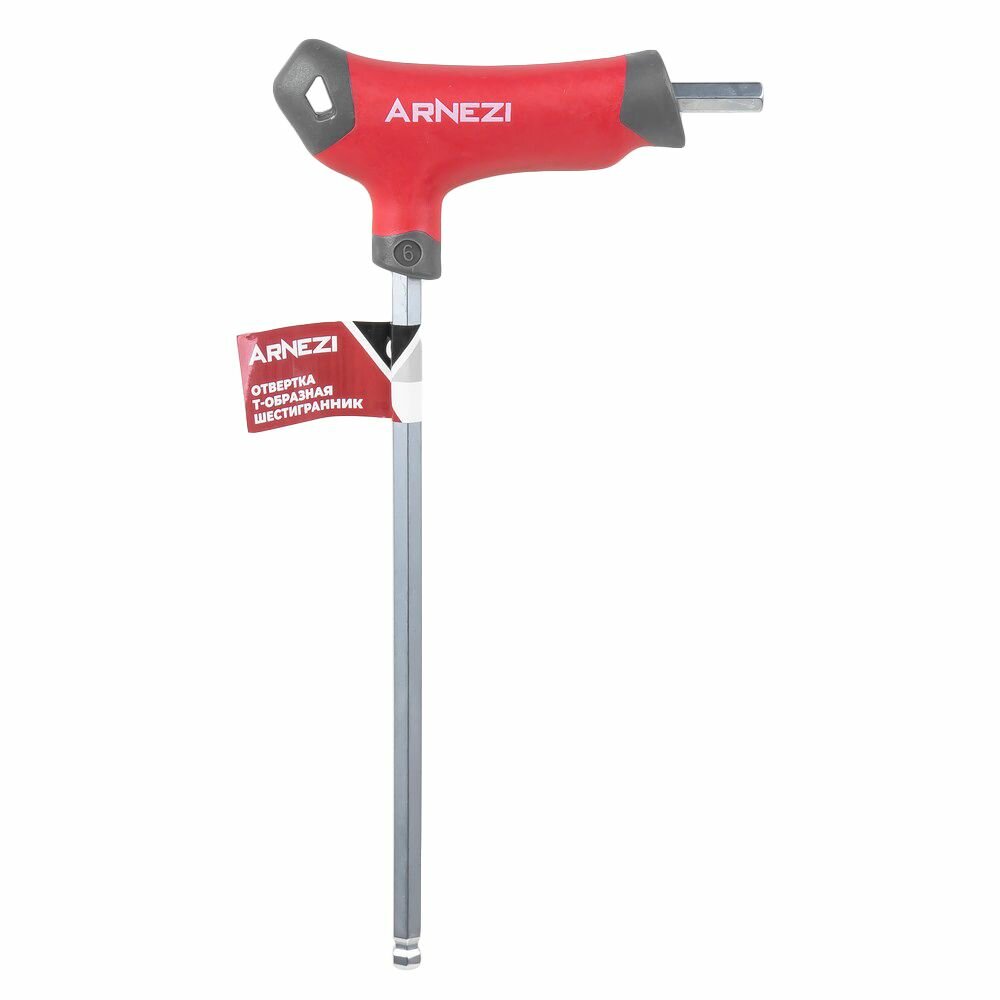 Ключ шестигранник Т-образный отвертка шестигранная HEX 6мм R2060006 ARNEZI