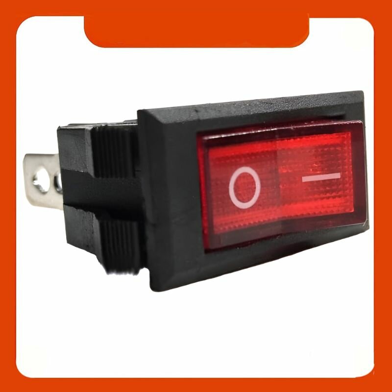 Выключатель (2-положения, 3 контакта, световая индикация: красная)