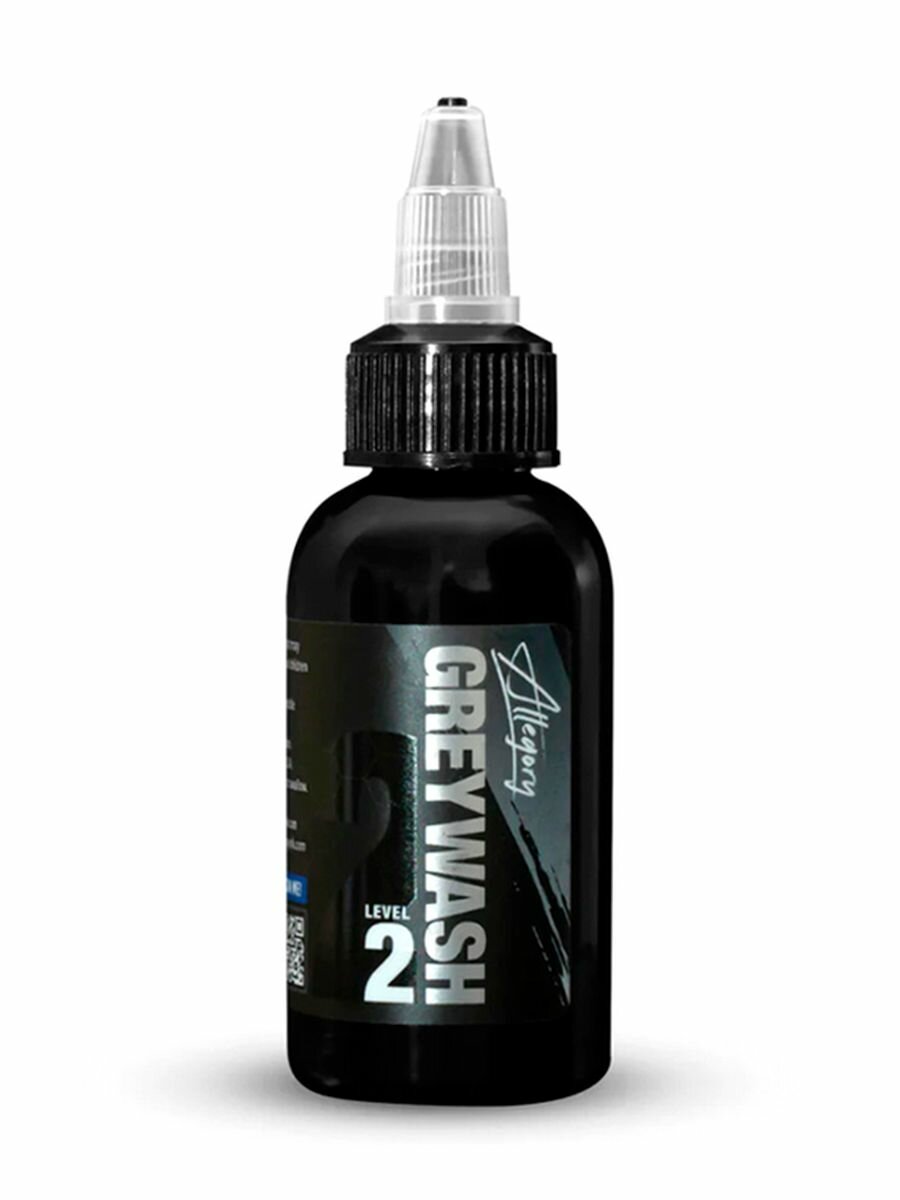 Краска для тату черная теневая Allegory Greywash Level 2 (Light) 60 мл