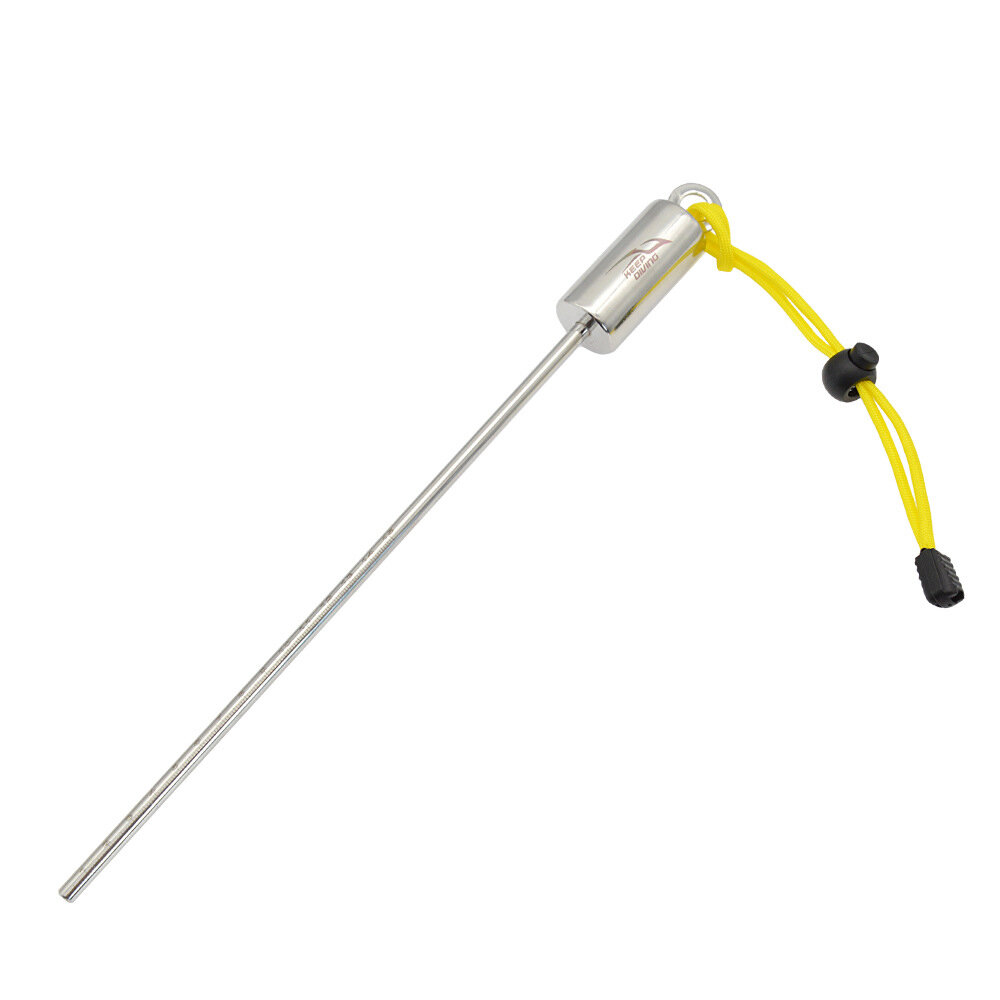 Удочка для дайвинга Scuba Diving Pointer из нержавеющей стали с люверсом для подводного использования, цвет: Белый/Черный/Оранжевый/Желтый/Зеленый (по выбору), размер: 31.5*2.5см/12.4*1дюйм, вес: 125г/4.4унция, количество в упаковке: 1 шт.