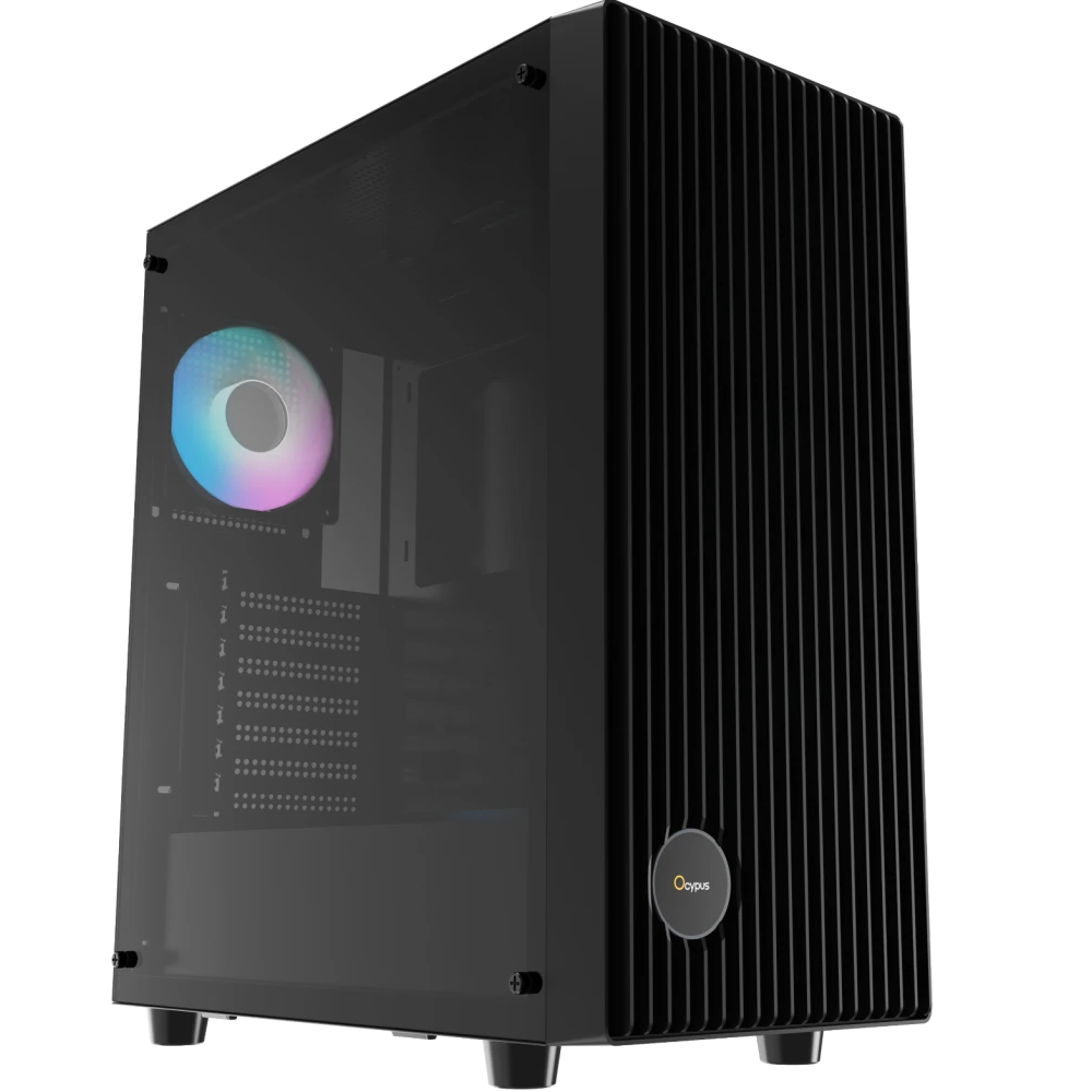 Корпус компьютерный Ocypus Gamma C70 BK ARGB черный (ATX, без БП, 1хUSB2.0, 1хUSB3.0, с окном)