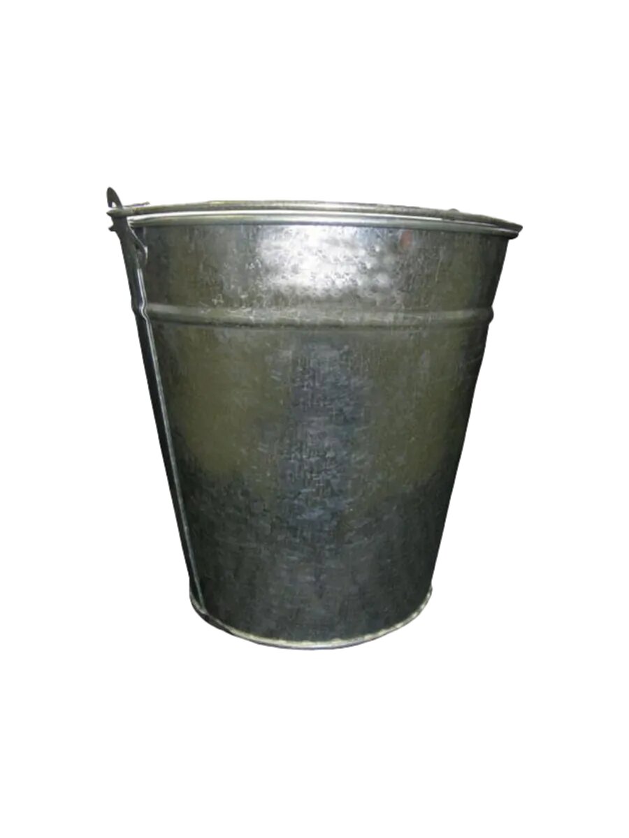 Ведро хозяйственное бытовое, оцинкованная сталь, объем 15 литров