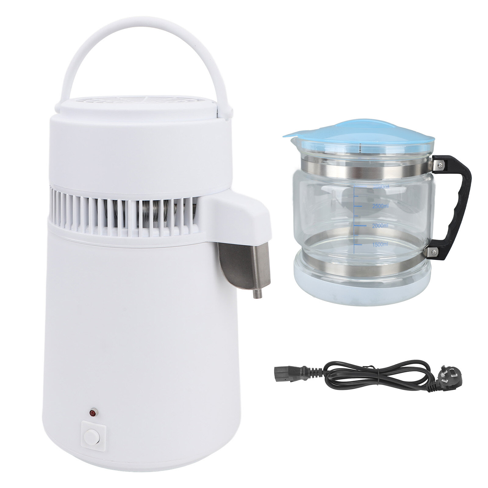 Водный дистиллятор 4 л 750 Вт: Полностью автоматический аппарат с одной кнопкой для дома, красоты и