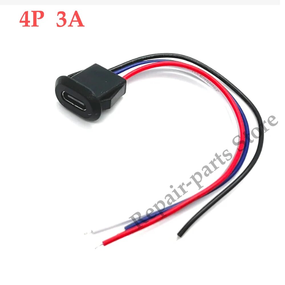 3 шт, разъемы USB Type-C JCD TYPE-C waterproof connector 4p-1