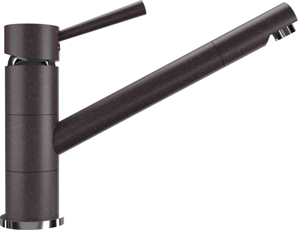 Смеситель для кухни Ulgran U-025 с поворотным изливом, коричневый, матовый, однорычажный, латунный, с керамическим картриджем