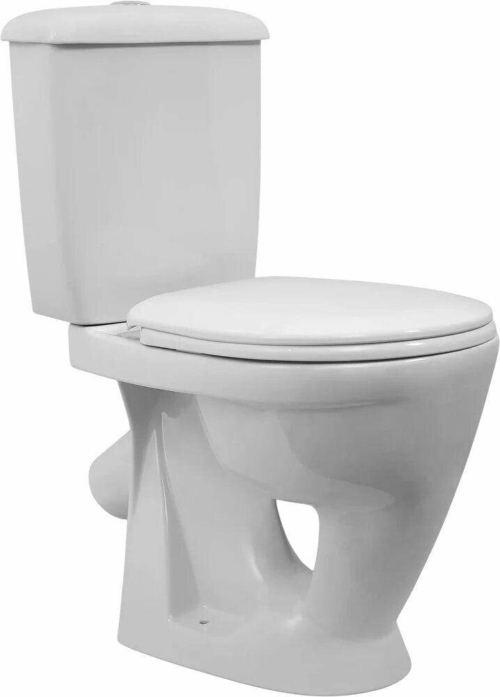 Унитаз-компакт напольный Оскольская керамика Радуга тарельчатый с косым выпуском, российский