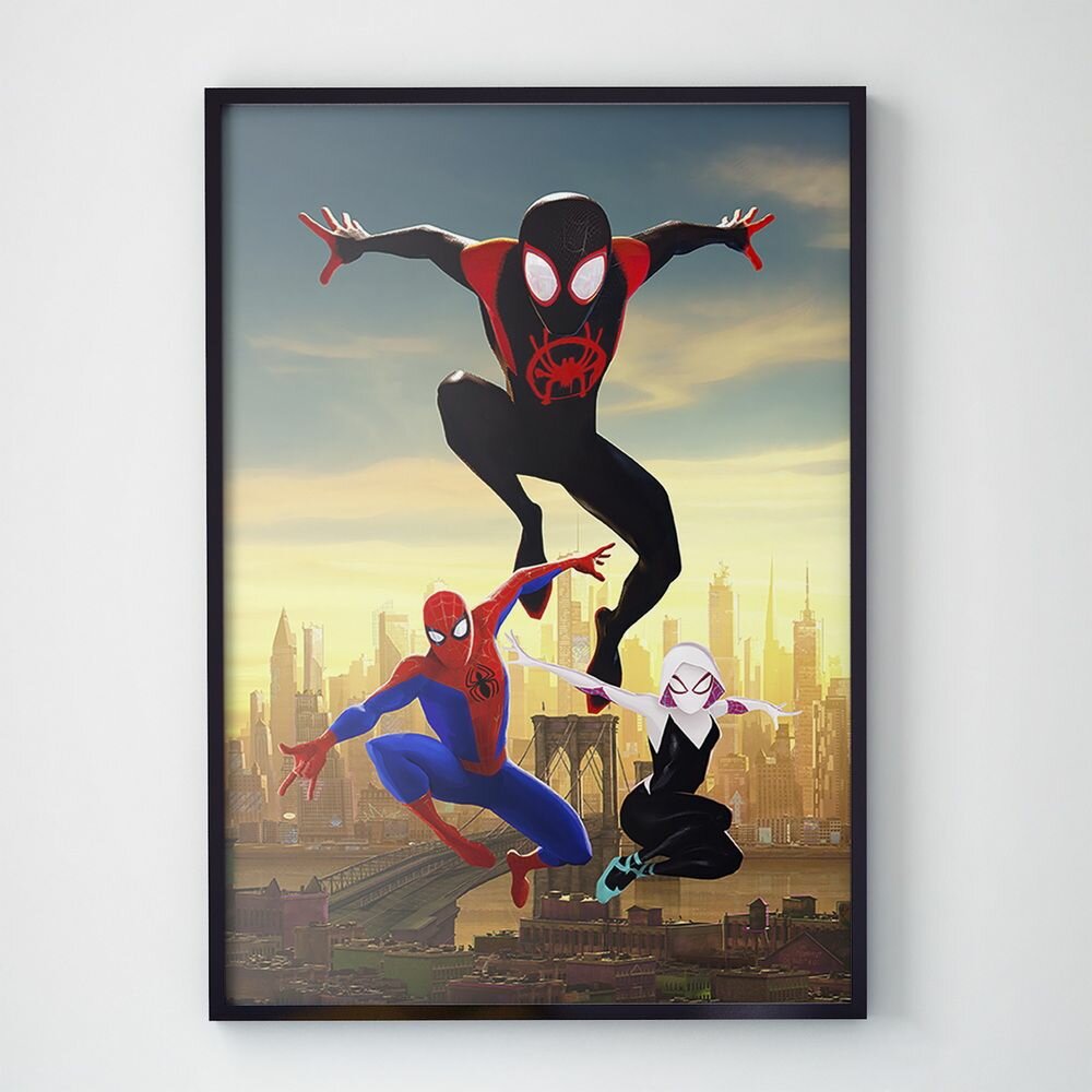 Плакат, постер Человек-паук: Через Вселенные, Spider-Man: Into the Spider-Verse на бумаге, размер 30х42см
