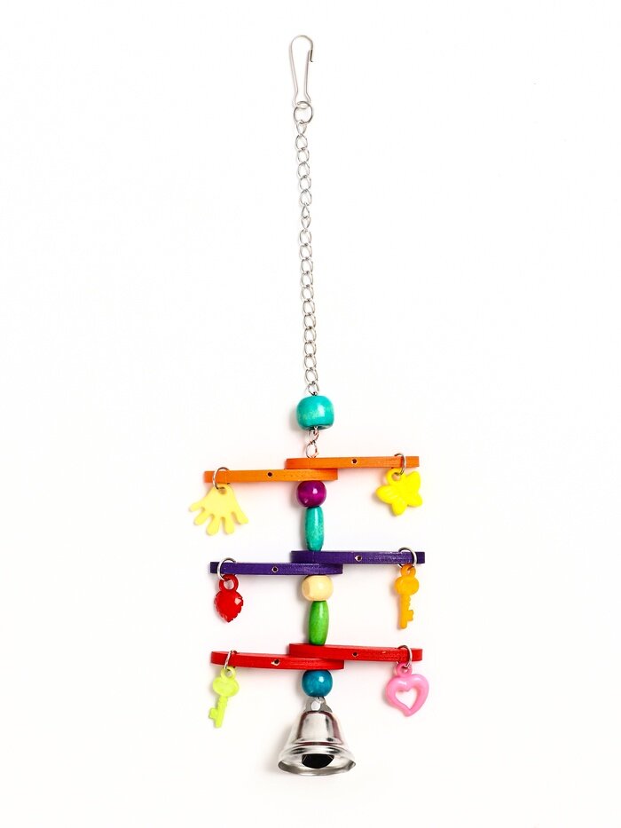 Игрушка для птиц "Перекладина" микс цветов 10931496