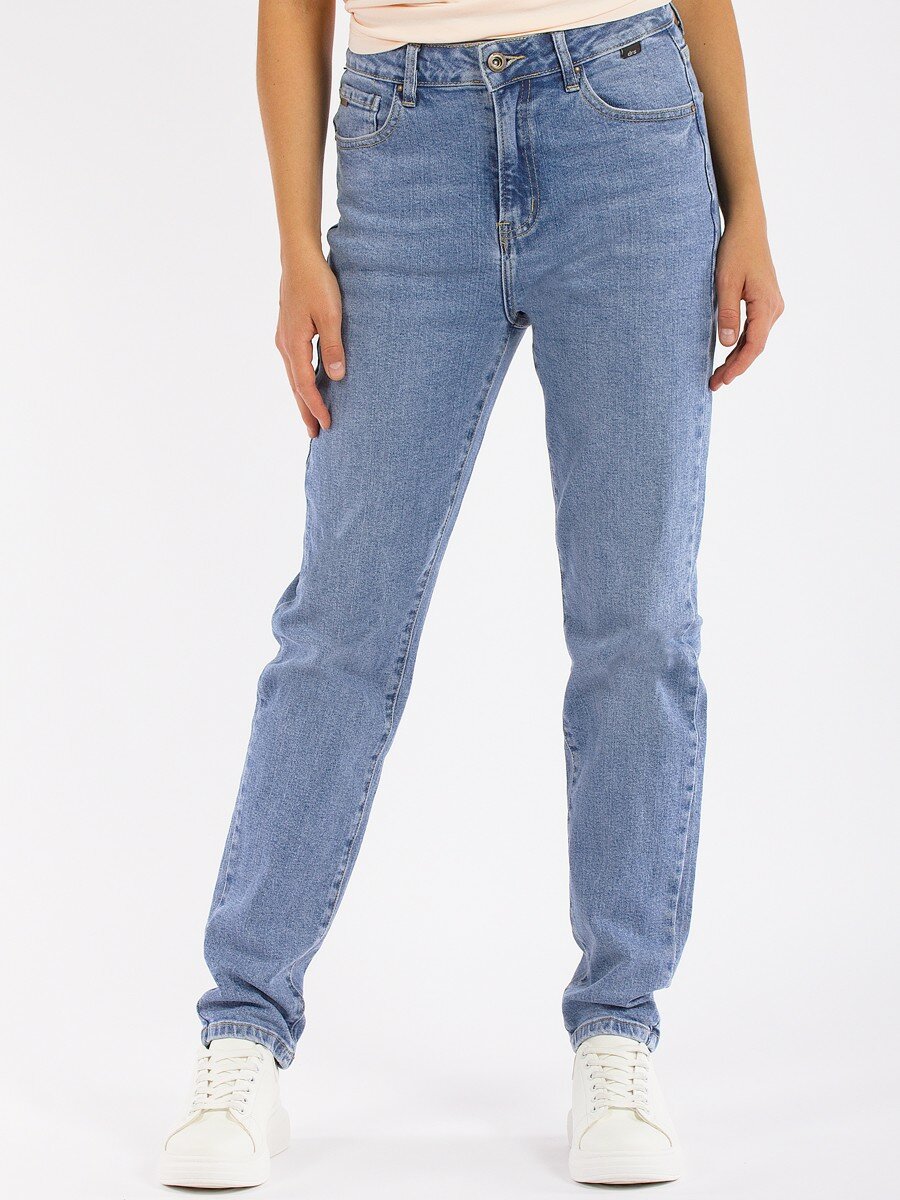 Джинсы мом женские,цвет голубой,зауженные 