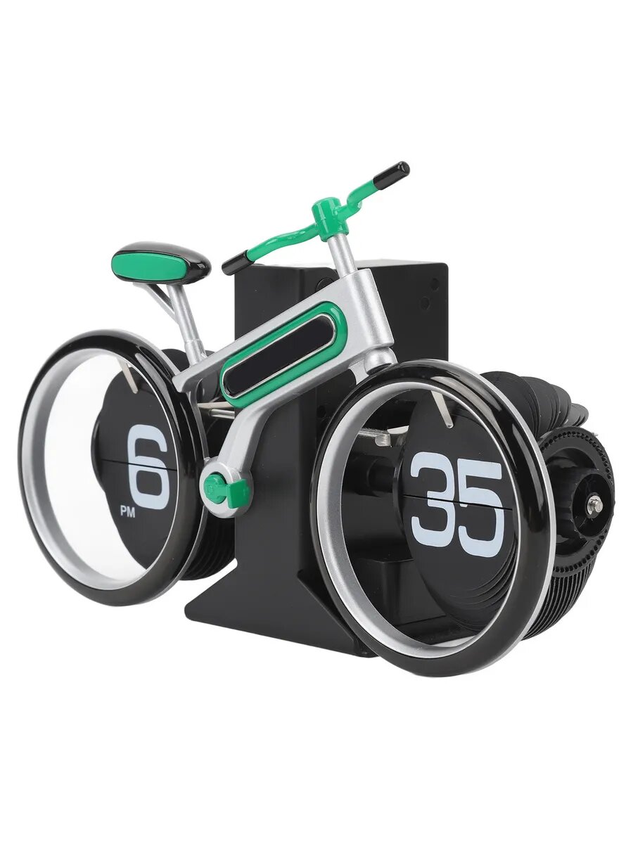 Часы-перевертыш в форме велосипеда, перевертыш на