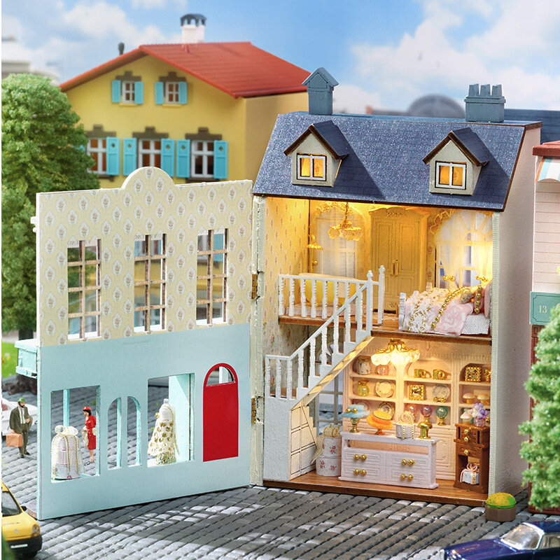 Домик DIY Cottage Mini Home, деревянный, многоуровневый, для девочек