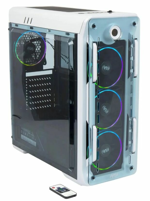 Компьютерный корпус HIPER OW (OW) белый - Midi Tower, ATX, USB 2.0 Type-A, USB 3.2 Gen 1 Type-A