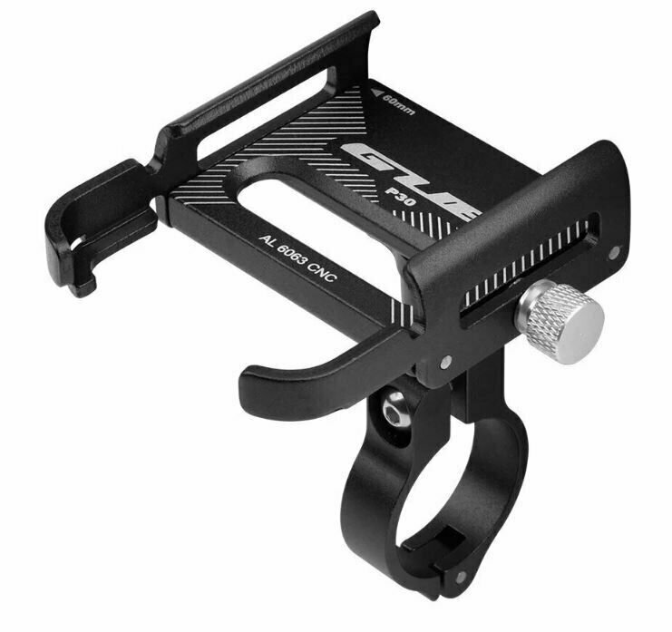 Металлический держатель крепление для телефона на велосипед универсальный. GUB P-30. Черный