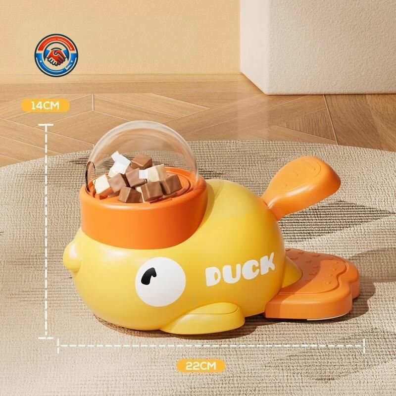 Интерактивная кормушка-головоломка для собак и щенков, игрушка для замедленного кормления с отверстиями под лакомства, уточка TPR, тренировка интеллекта, борьба со скукой и перееданием