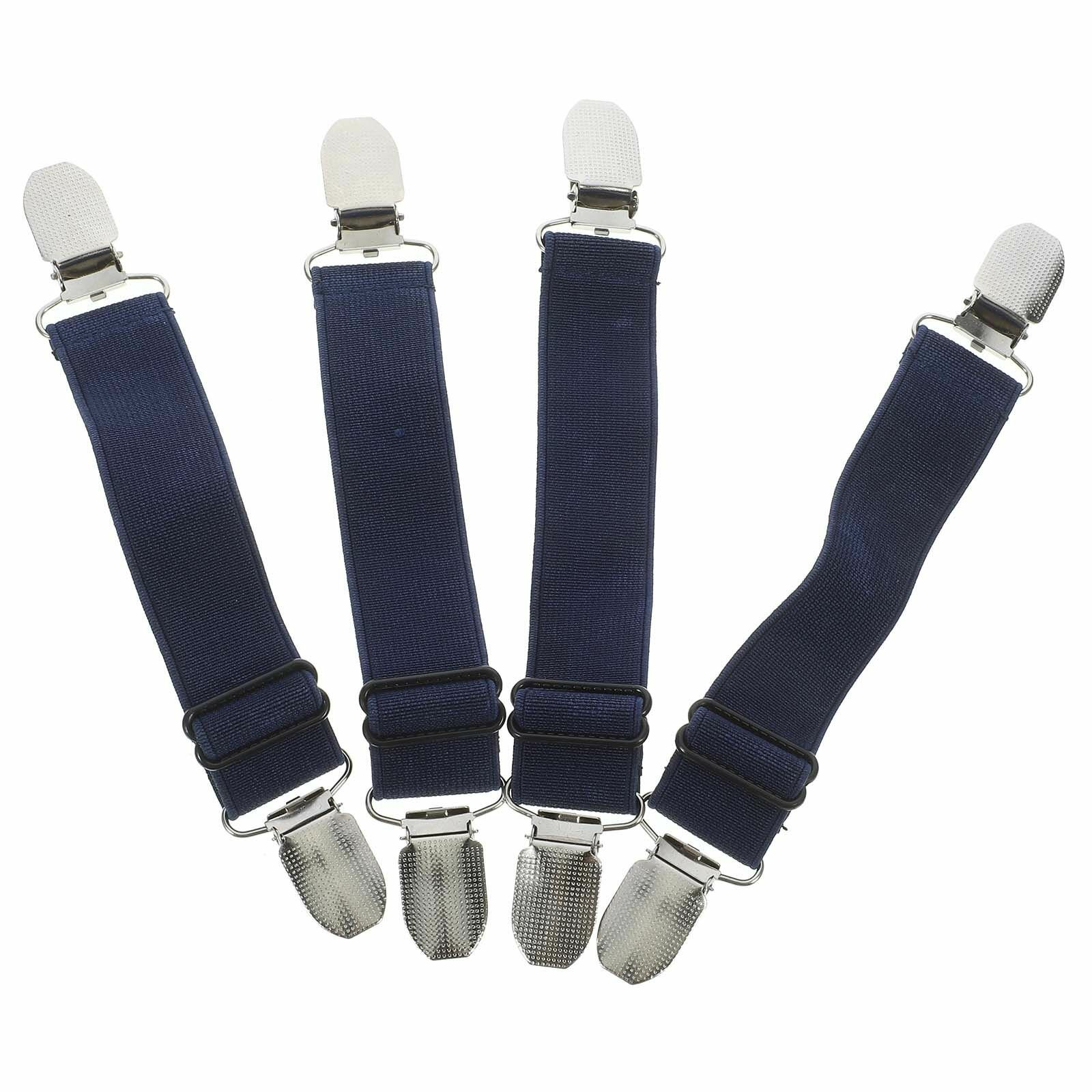 Регулируемые металлические зажимы для штанов с эластичной лентой, 4 шт для фиксации низа