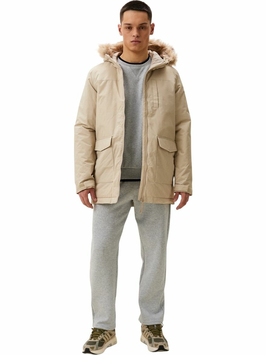 Куртка adidas Paveric Fur Parka, размер L INT, коричневый — фото 1