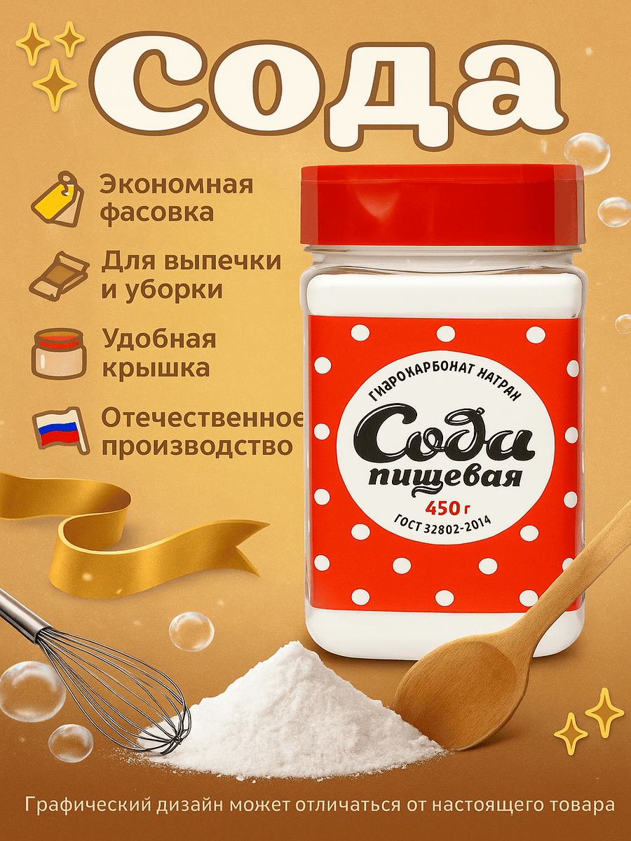 Сода Salina пищевая 450 г