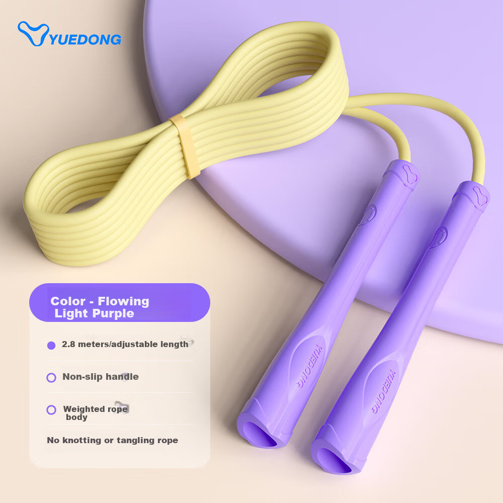 Jumping Lady Fat Burning Fitness Rope for Weight Management Plan Body Sculpting Fat Loss Slimming Flowing Light Purple