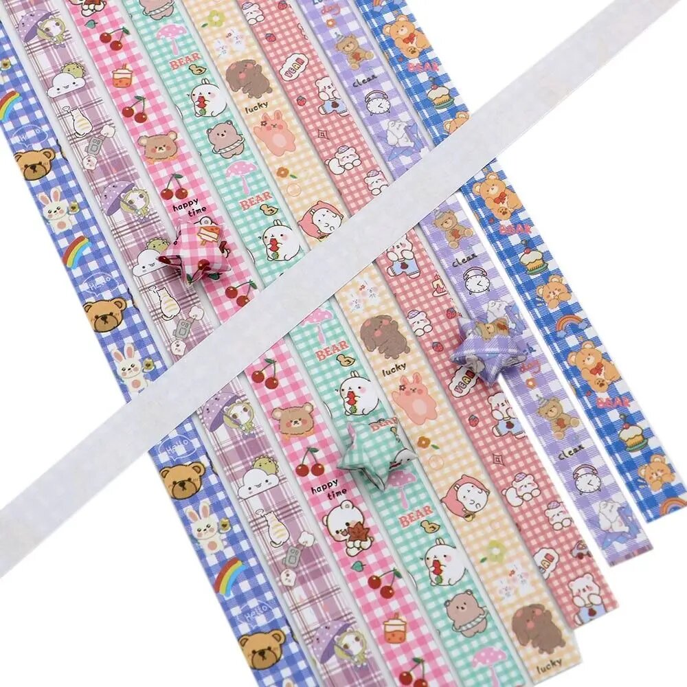 Бумажная полоска для оригами звезды