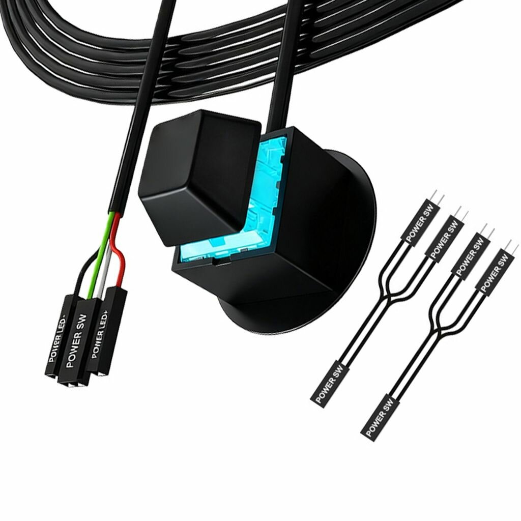 Кнопка включения, внешний удлинитель, кнопка запуска удлинительного кабеля-C