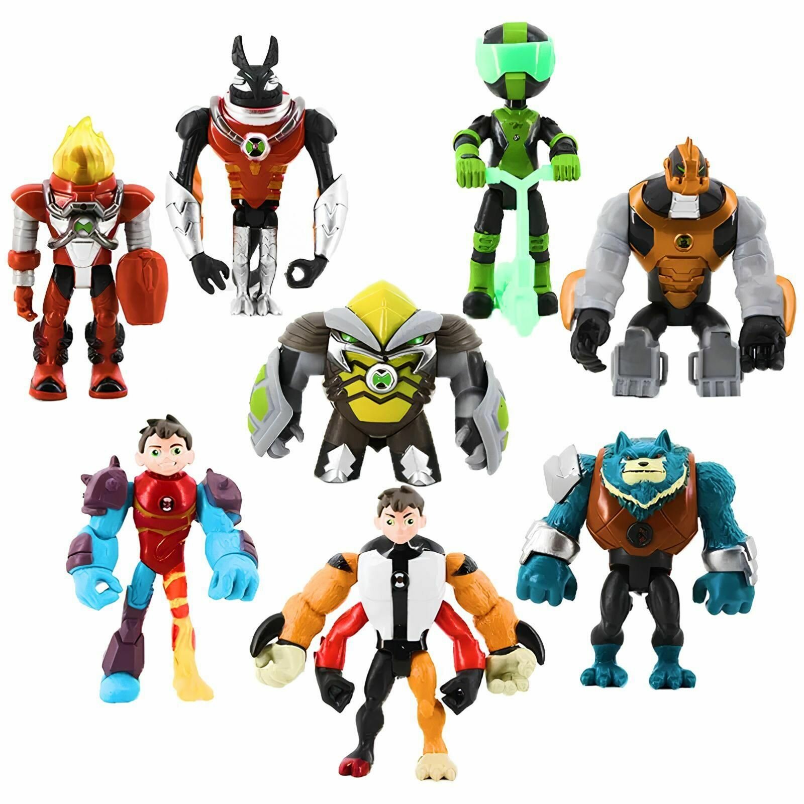 Набор фигурок Бен 10 / Ben 10 8шт (10-12см, пакет)-.