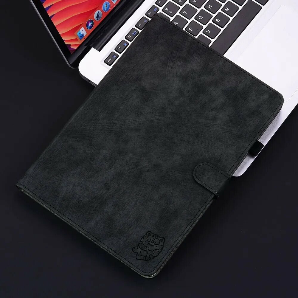 Защитный Чехол для планшета Xiaomi Redmi Pad SE 8.7 дюймов 2024 (Not 11 дюймов) тисненная Тигр Чёрный
