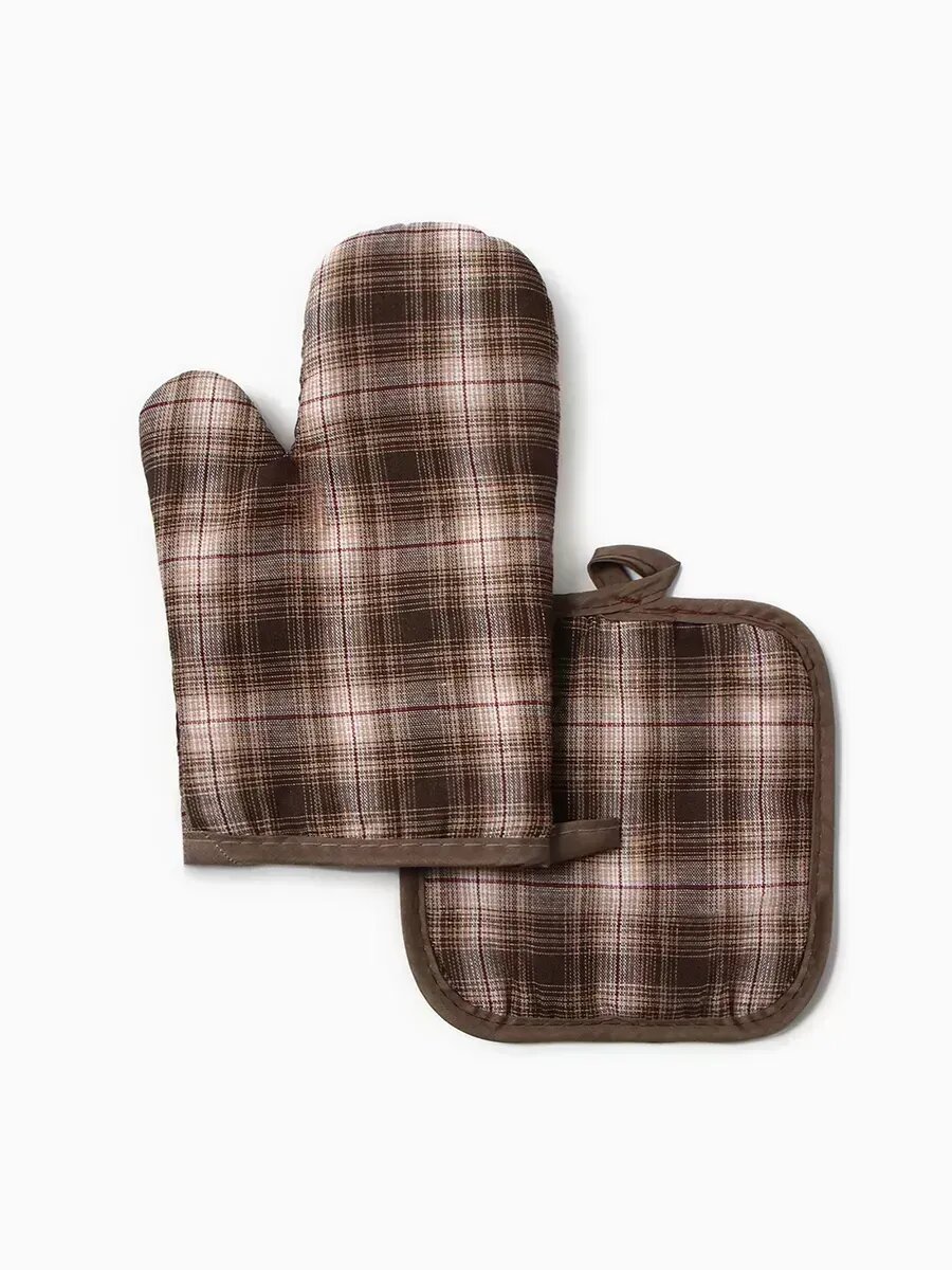 Кухонный набор прихватка 17х17 варежка 26х16