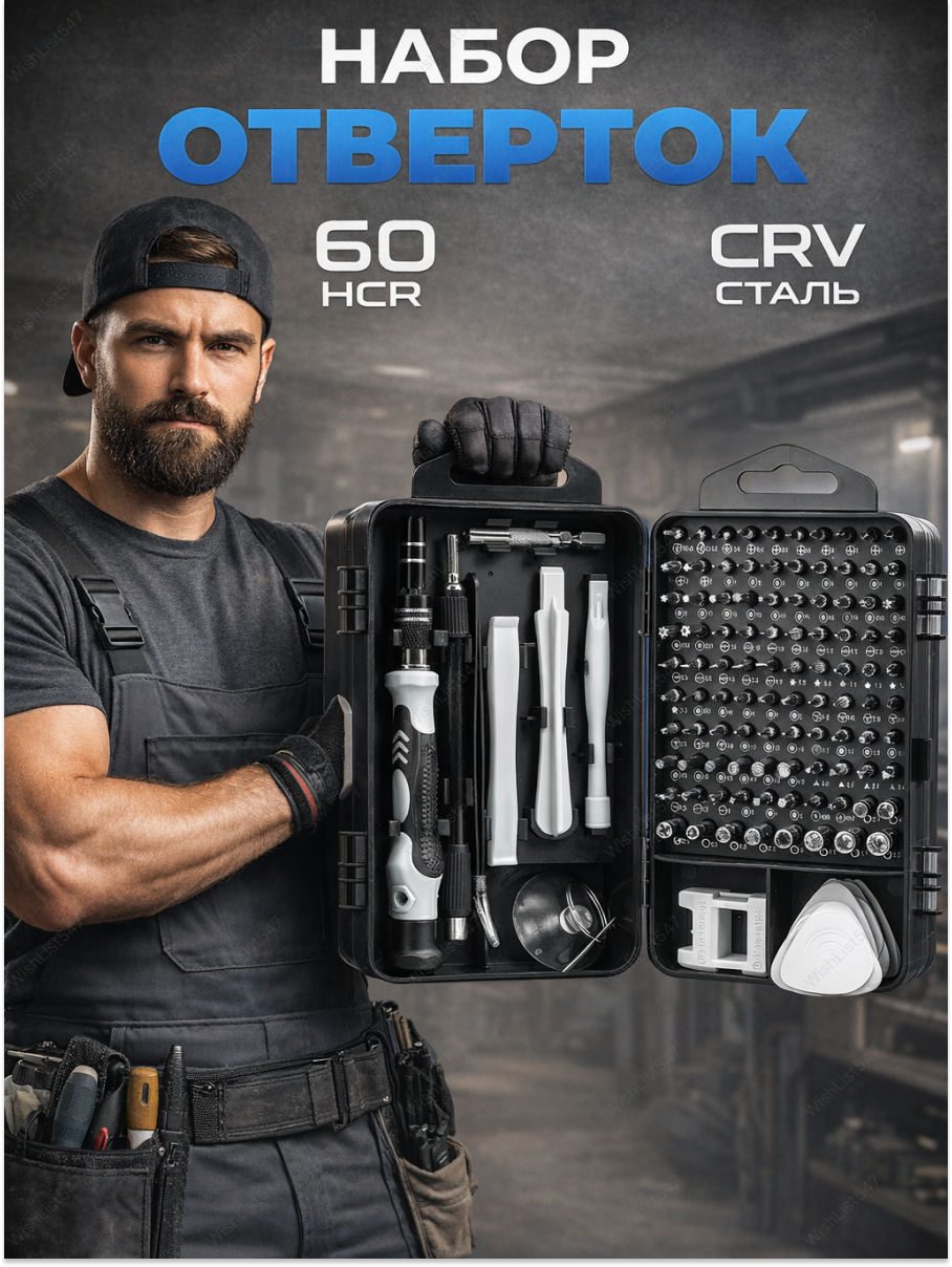 Набор инструментов отверток для точных работ профессиональный в кейсе подарок для мужчины