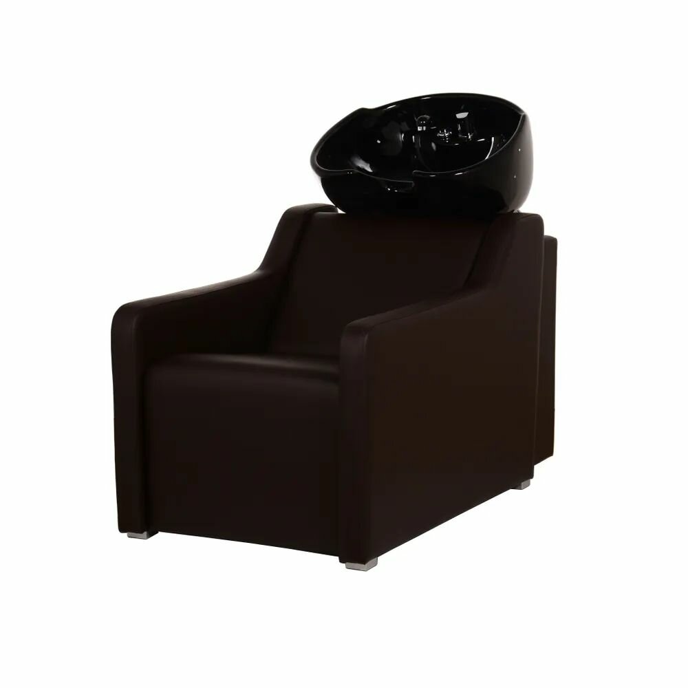 Парикмахерская мойка "Groan", коричневый - черная глубокая раковина