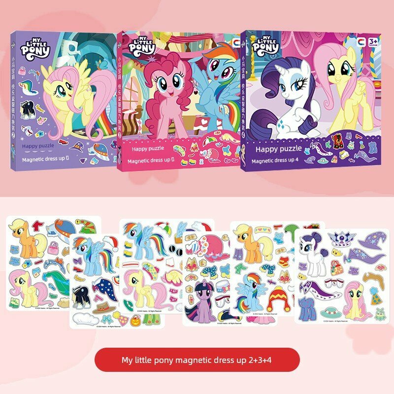 Магнитная тихая книга My Little Pony, набор из 3 книг тома 2, 3 и 4 для девочек, обучающая игрушка