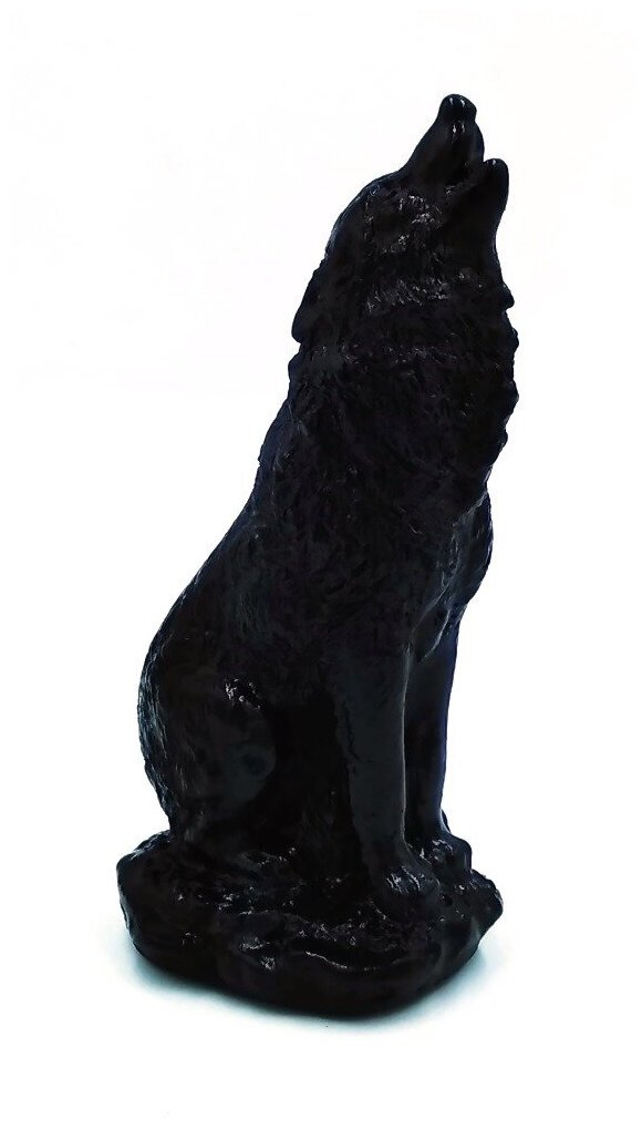 Статуэтка фигурка Волк черный 11,5см гипс для интерьера, сувениры и подарки, декор для дома, фигурки коллекционные