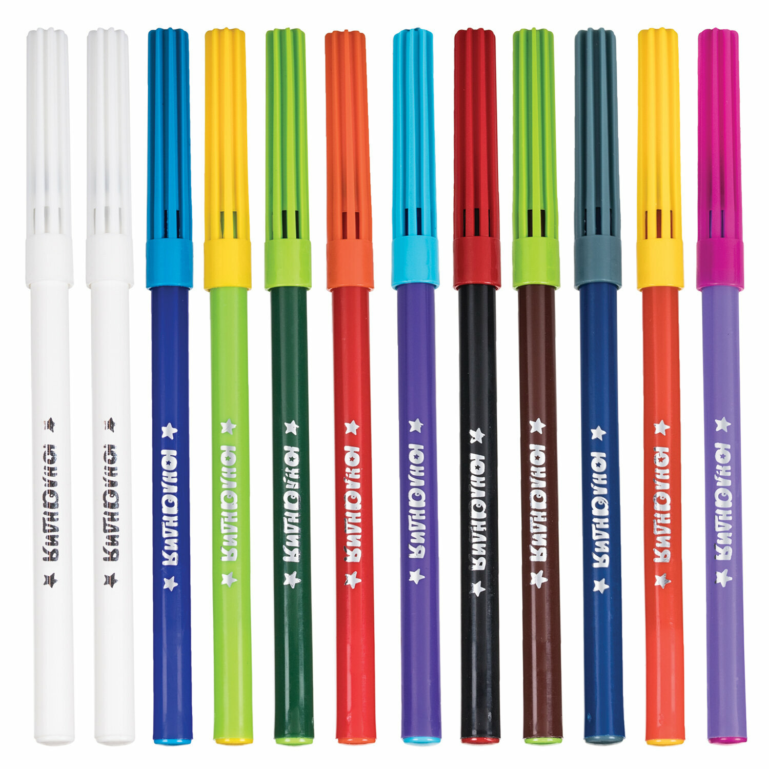 Упаковка 6 шт. Фломастеры, меняющие цвет юнландия 20 цветов + 2 проявителя, "юный волшебник", вентилируемый колпачок, 151892