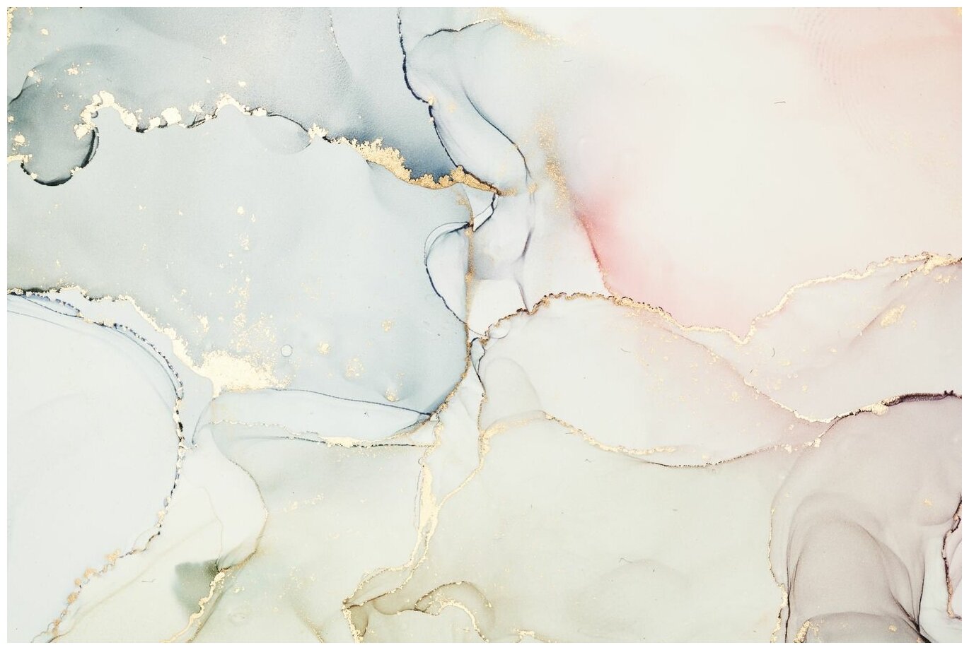 Фотообои Уютная стена "Невесомый флюид арт" 410х270 см Бесшовные Премиум (единым полотном)